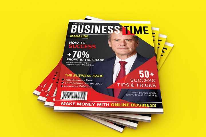 Business magazine cover template