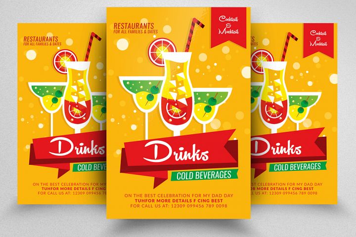 Food & Beverages Drinks Flyer Template
