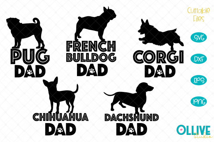 Dogs Dad SVG Bundle (539461) | Cut Files | Design Bundles