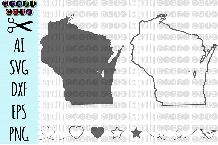 WISCONSIN svg, State svg Files, Wisconsin Vector, United States svg ...