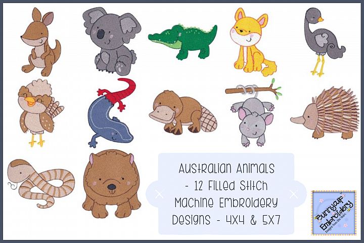 Australian Animals - 12 Machine Embroidery Designs