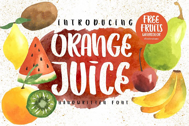 Orange Juice (242526) | Script | Font Bundles