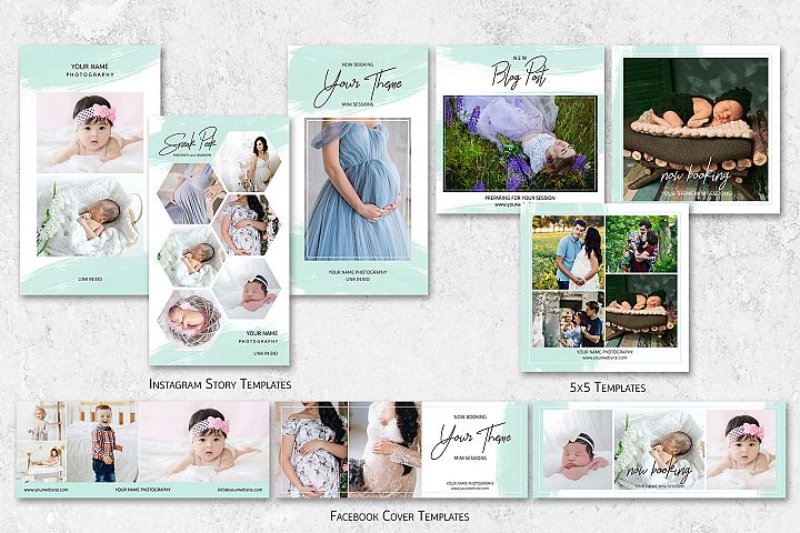Social Media Marketing Templates for Photographers (247463) | Branding ...