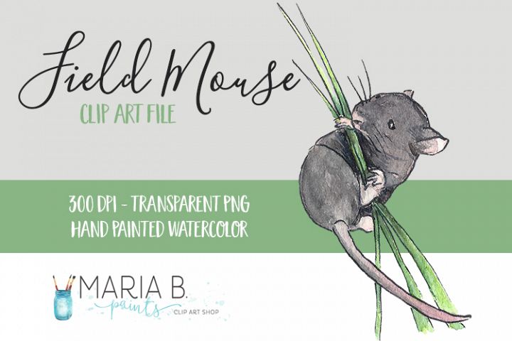 Field Mouse Watercolor Clip Art PNG (135299) | Illustrations | Design ...