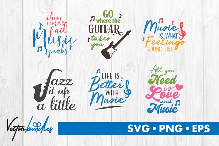 Music quotes svg. Cut files for crafters