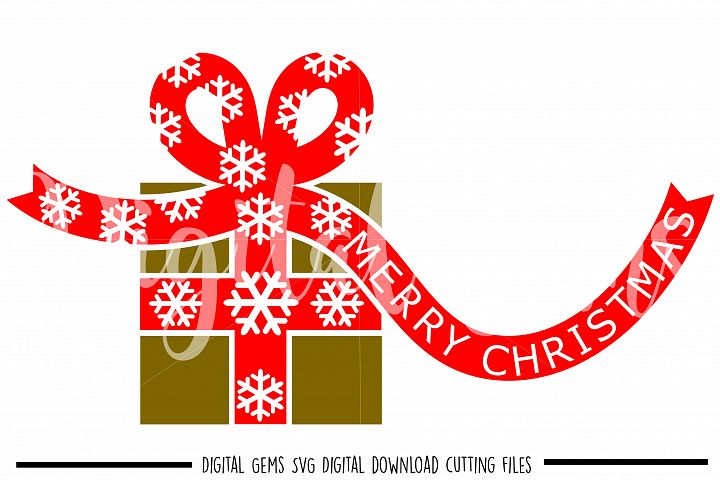 Christmas present SVG / PNG / EPS / DXF files (37501) | SVGs | Design ...