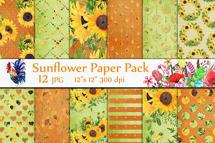 Sunflower Digital Papers