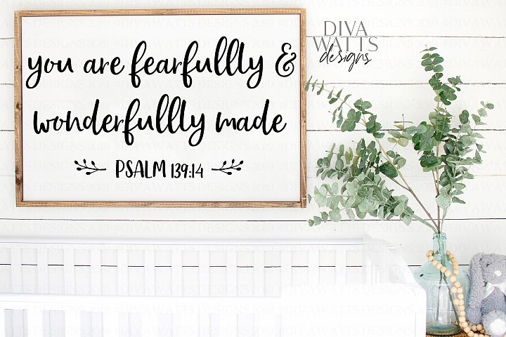 You Are Fearfully & Wonderfully Made SVG DXF Cutting File
