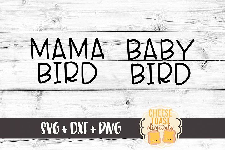 Mama Bird - Baby Bird SVG PNG DXF Cut Files (83828) | SVGs | Design Bundles