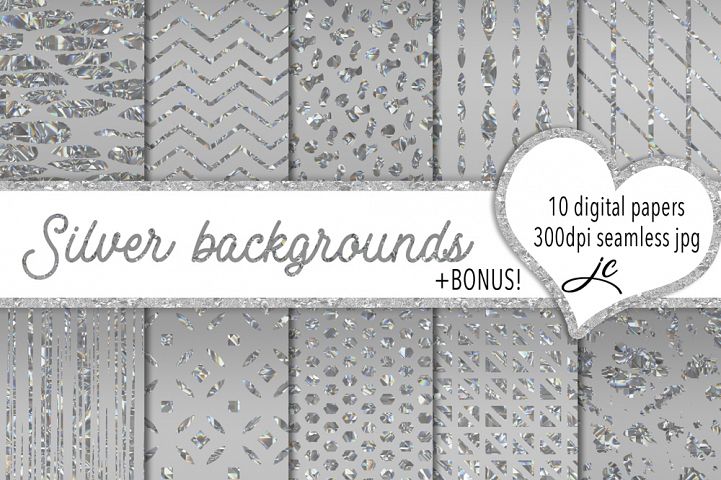 Silver Backgrounds (57703) | Textures | Design Bundles