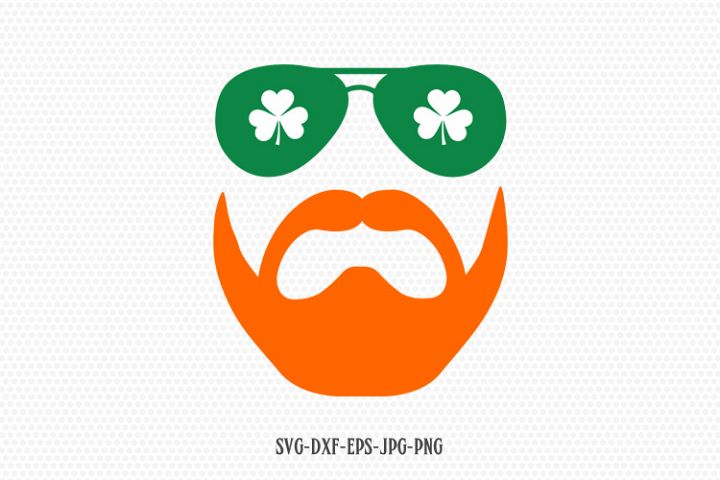 St Patrick's beard svg, irish beard svg