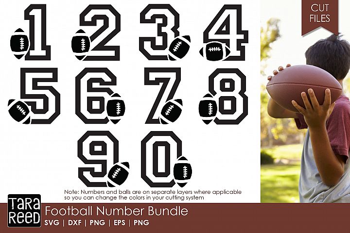 Football Numbers Bundle (146564) | Cut Files | Design Bundles