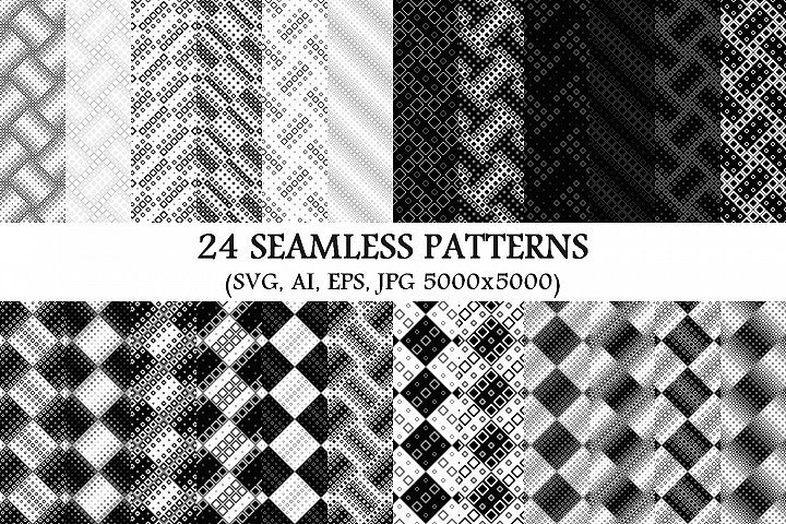 24 Seamless Square Patterns