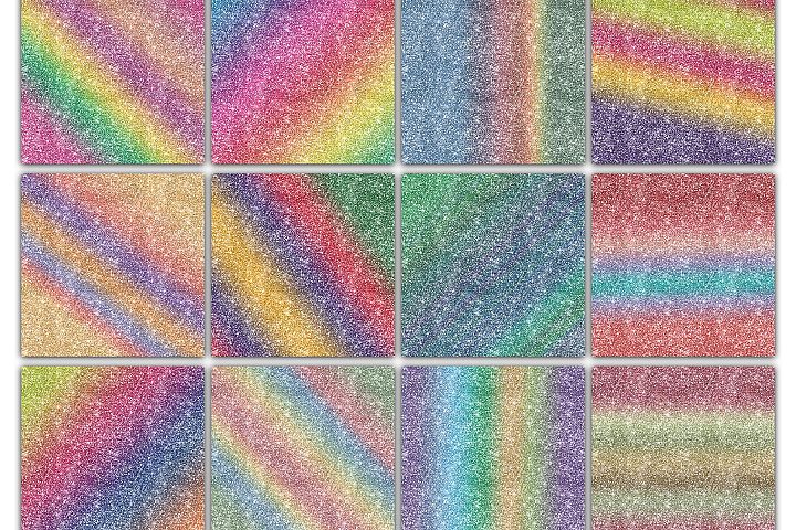 Rainbow Glitter Digital Paper Textures - Free Design of The Week ...