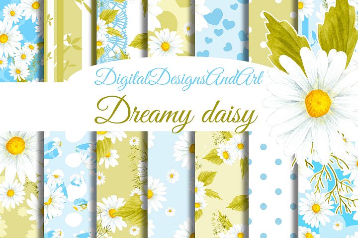 Daisy paper (26522) | Backgrounds | Design Bundles