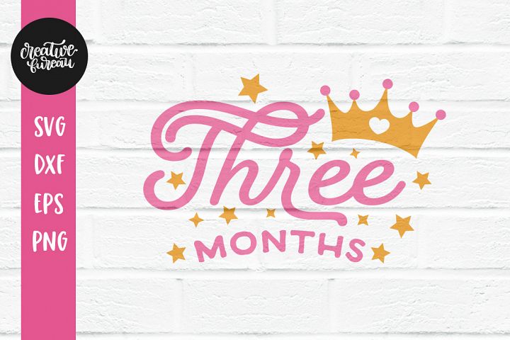 Three Months Old SVG, Baby Months Milestone SVG Cutting File (143428 ...
