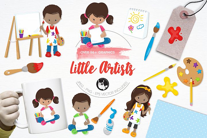 Little Artists graphics and illustrations (14583) | Illustrations ...