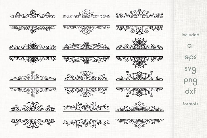 Split Monogram Divider Frames