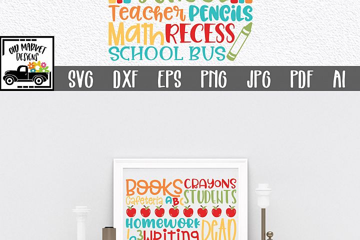 School Subway Art SVG Cut File