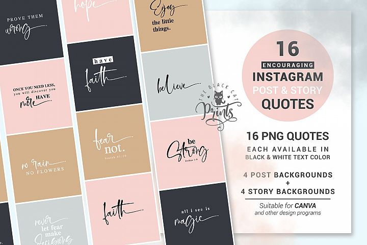 Encouraging Instagram Post Quotes, Instagram Story Templates