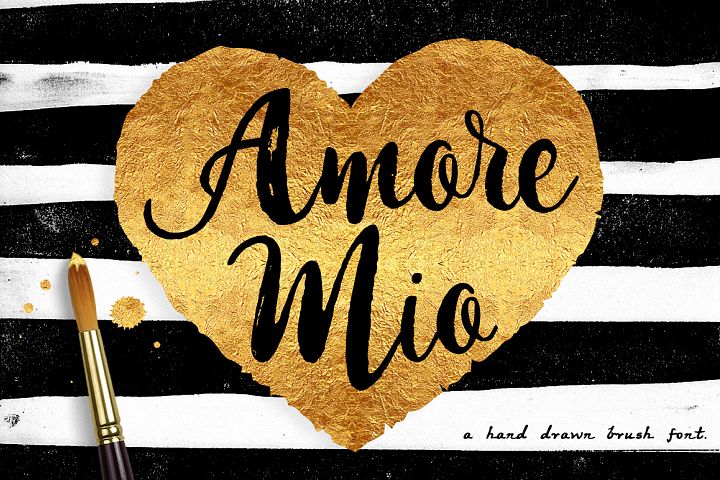 Amore Mio Brush Font (228360) | Script | Font Bundles