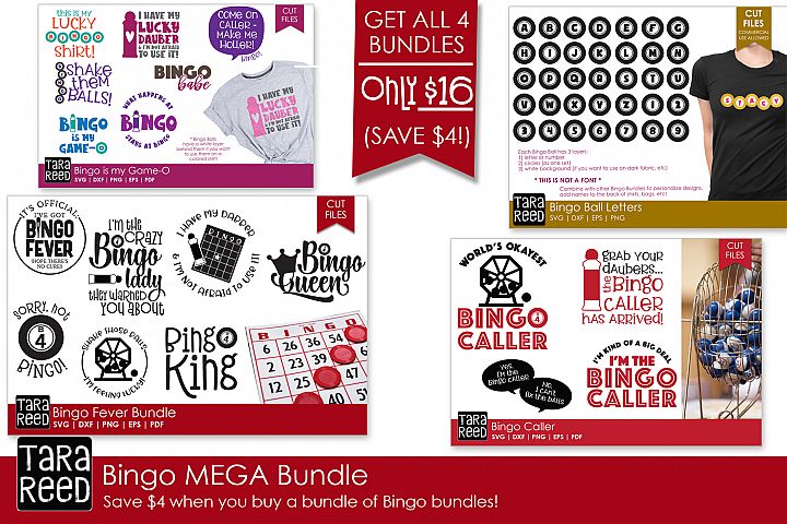 Bingo MEGA Bundle - Bingo SVG and Cut Files for Crafters