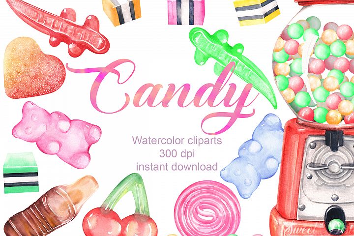 watercolor Candies clipart