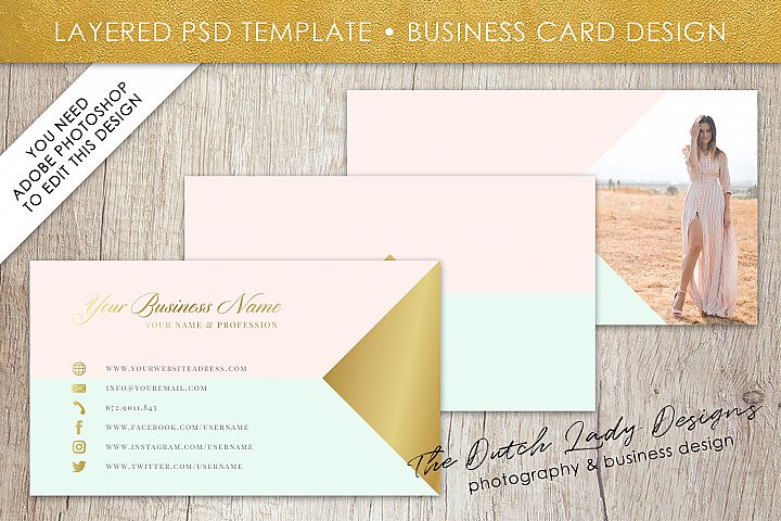 Business Card Template for Adobe Photoshop - Layered PSD Template ...