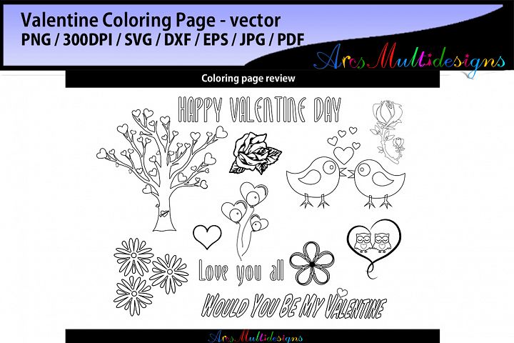 valentine coloring pages svg /coloring pages vector / monster cutes ,vector