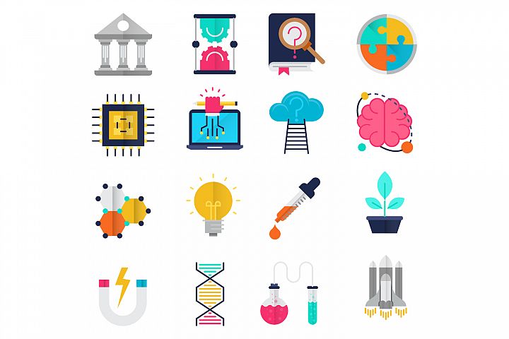 Science flat icons set (129032) | Icons | Design Bundles Science flat icons set (129032) | Icons | Design Bundles