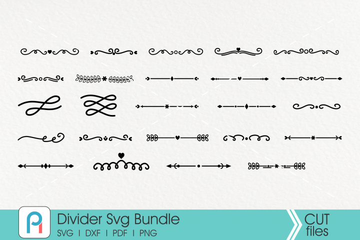 Divider SVG Bundle - text divider vector bundle (187700) | SVGs ...
