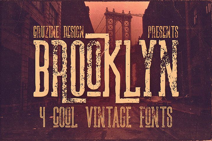 Brooklyn Typeface (38598) | Display | Font Bundles