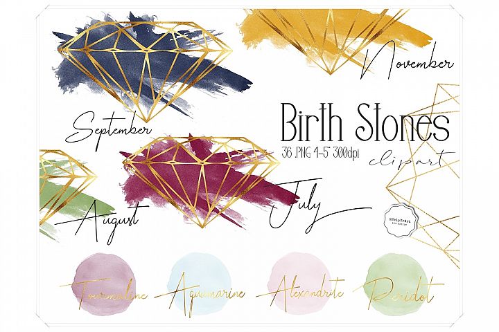 Birth Stones Clipart