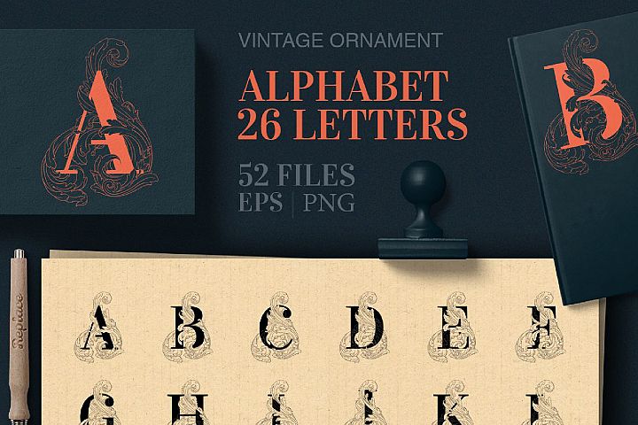Alphabet letters vector | foil quil