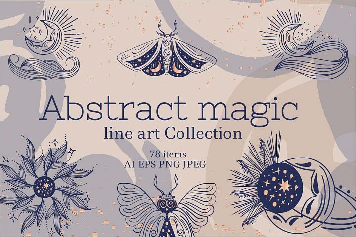 Abstract magic line art Collection