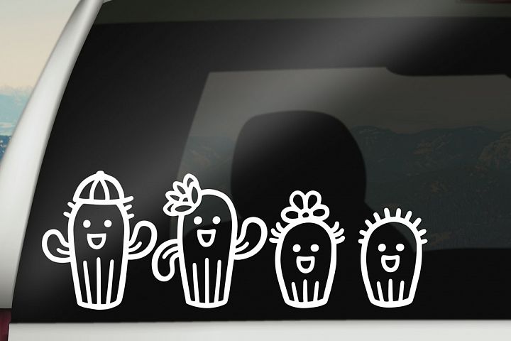 Cactus Family Cartoon Set! - Free Design of The Week | Design Bundles