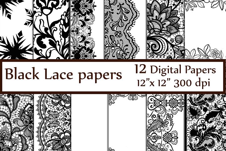 Black White digital paper (30221) | Backgrounds | Design Bundles