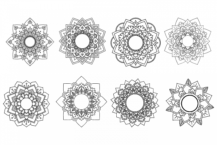 15 Mandala svg Mandala Vectors Svg Dxf Png Jpg Eps vector fi