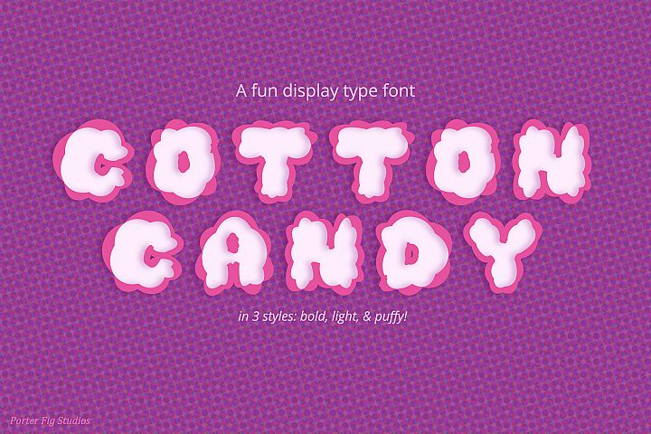 Cotton Candy a Fun Bubble Font (147614) | Other | Font Bundles