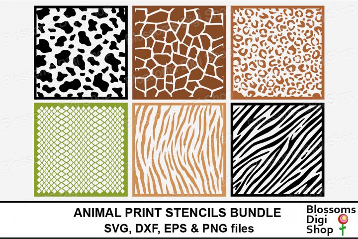 Animal Print Stencils Bundle (387327) | SVGs | Design Bundles