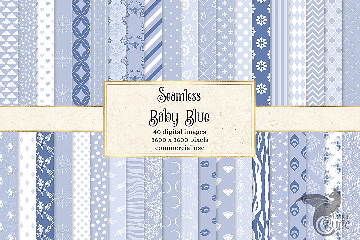 Baby Blue Digital Paper