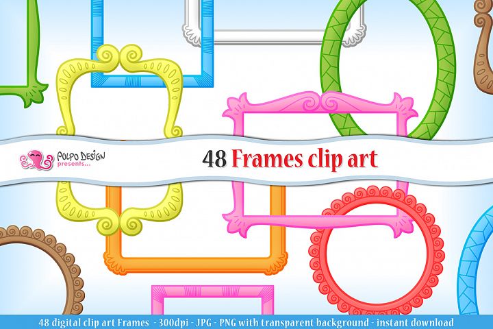 Frames clip art (210337) | Illustrations | Design Bundles