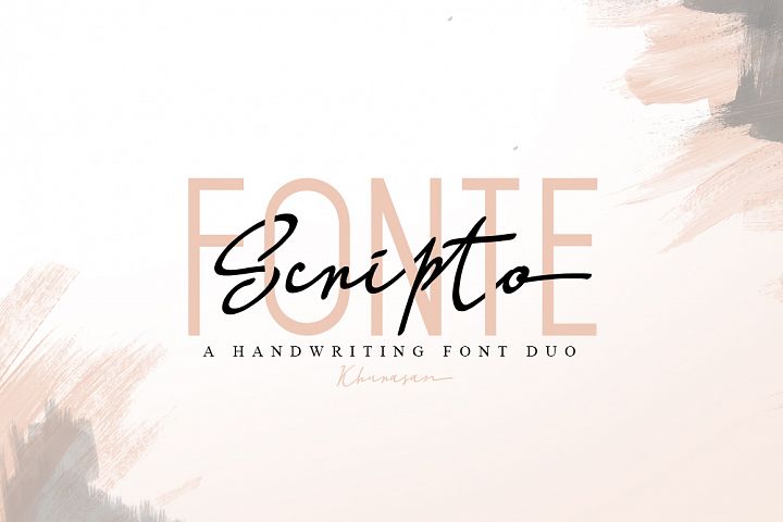 Scripto Fonte Font Duo (77157) | Script | Font Bundles