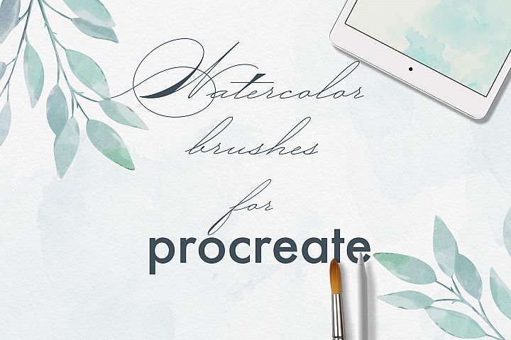 Procreate watercolor brush set