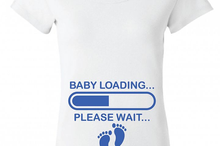 Baby Loading Pregnant Tee Shirt Design, SVG, DXF, EPS Vector files for ...