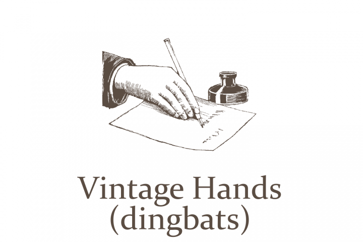 Vintage Hands (28000) | Dingbats | Font Bundles