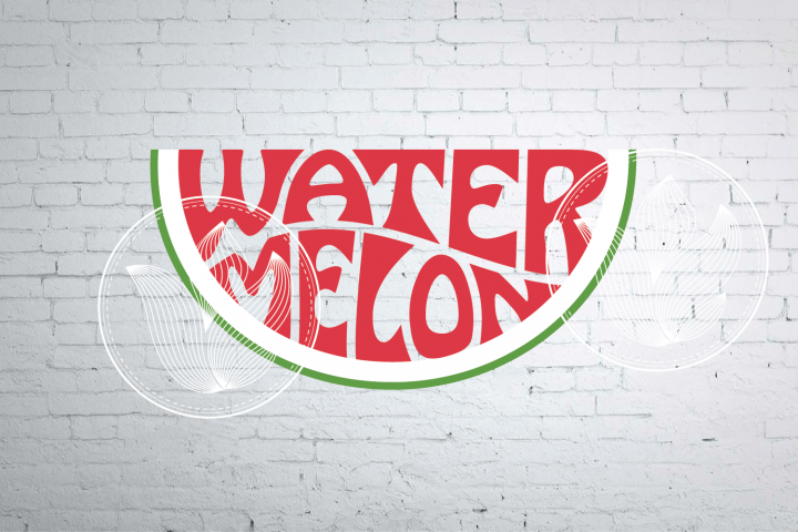 Digital Watermelon word art, Watermelon jpg, png, eps, svg (105578 ...
