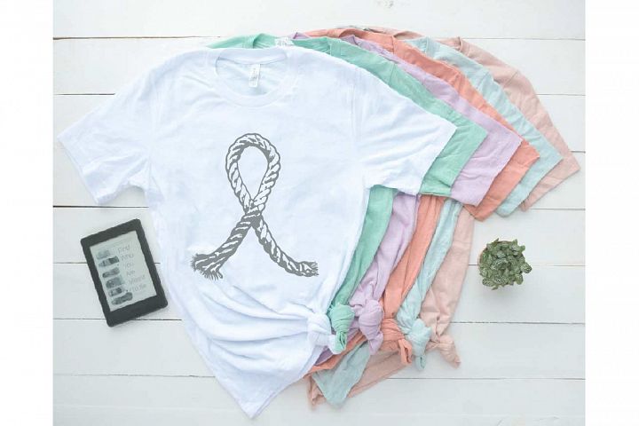 Ribbon Rope Brain Cancer Awareness Tumor SVG