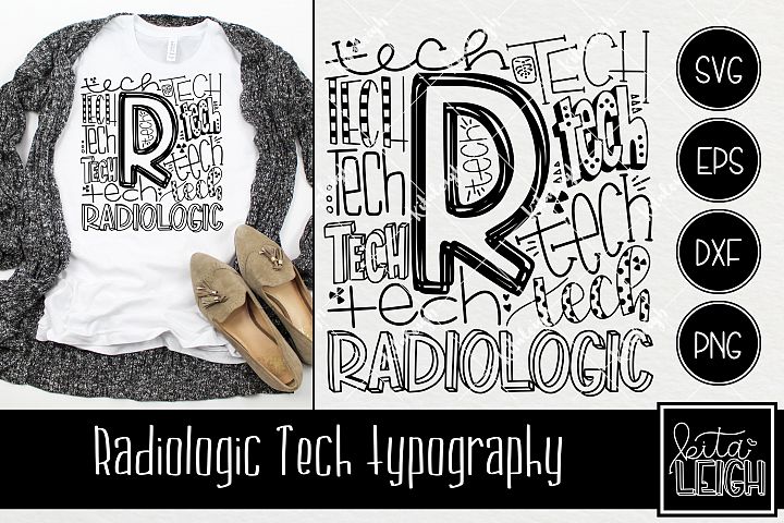 Radiologic Tech Typography (238550) | Hand Lettered | Design Bundles