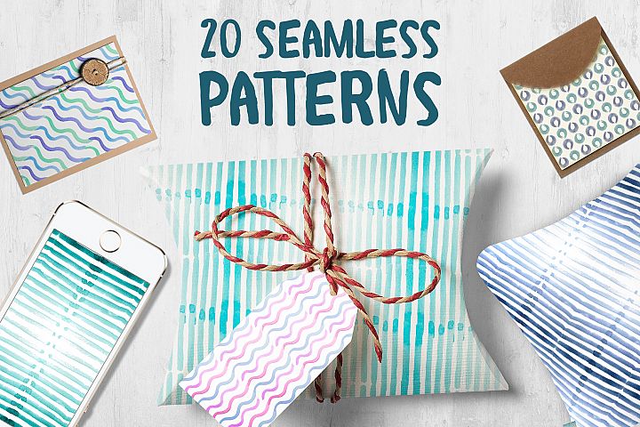 Hand Drawn Patterns (46105) | Patterns | Design Bundles